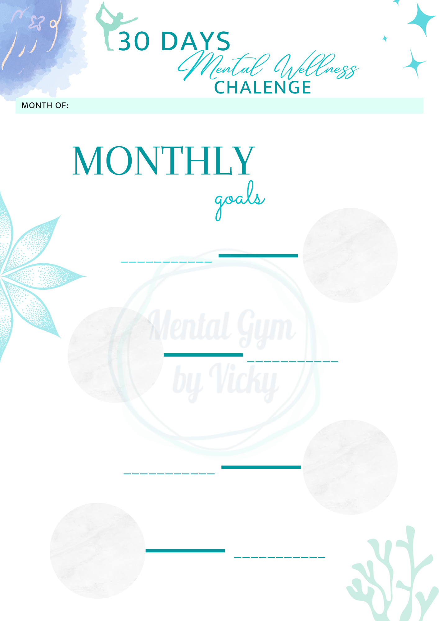 30 DAYS MENTAL WELLNESS CHALLENGE - PSYCHOLOGY